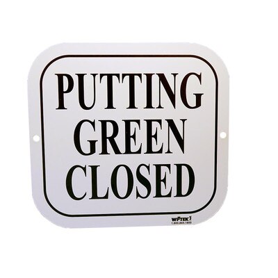 Putting Green Closed Chemicals Applied Sign